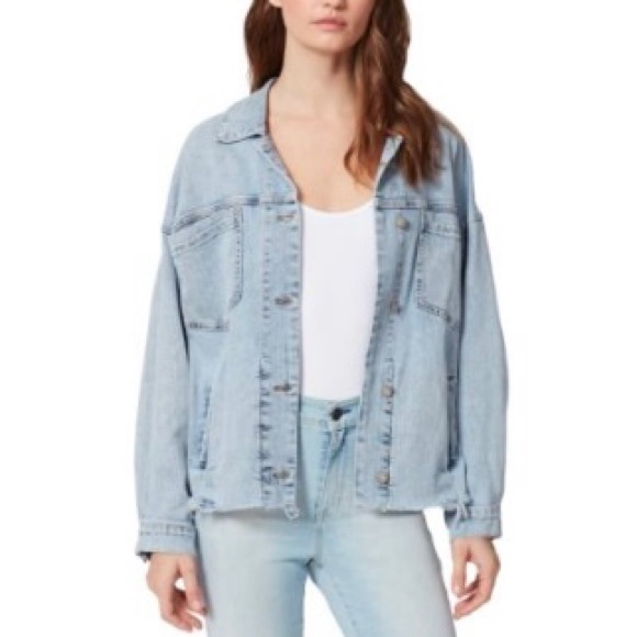 Jackets & Coats | Frayed Oversized Denim Jacket | Poshmark